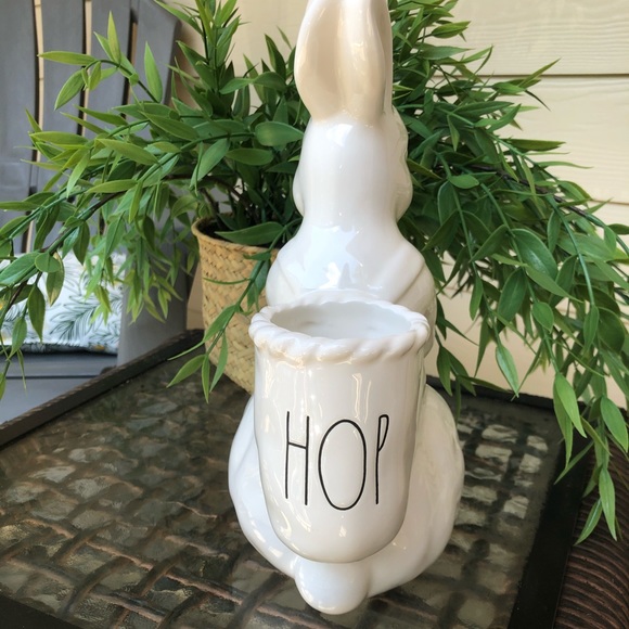 Rae Dunn Accents | Rae Dunn Bunny Planter Hop Ceramic Easter Decor ...